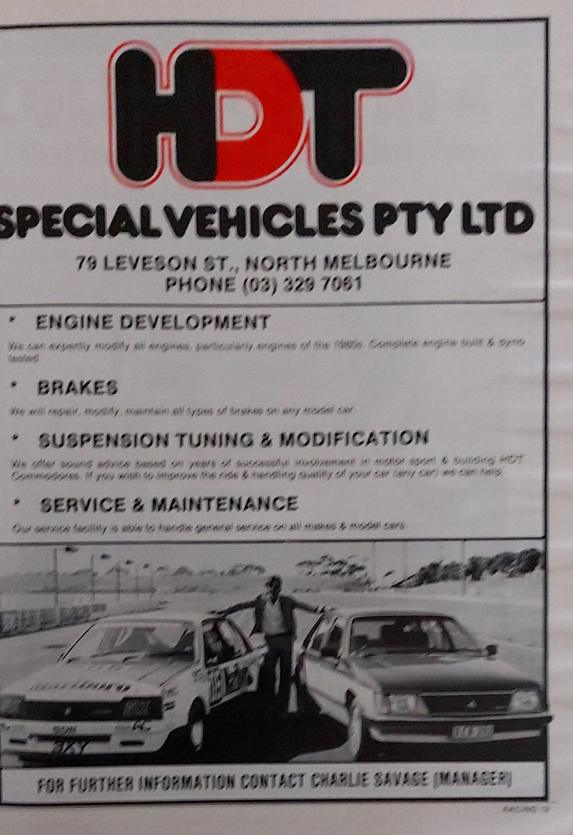 AUSTRALIAN MOTOR RACING magazine, front cover signed by John Bowe ...