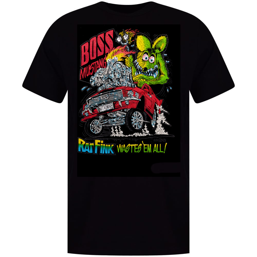 ED ROTH RAT FINK ORIGINAL BOSS MUSTANG 100% COTTON T SHIRT STYLE 16 ...
