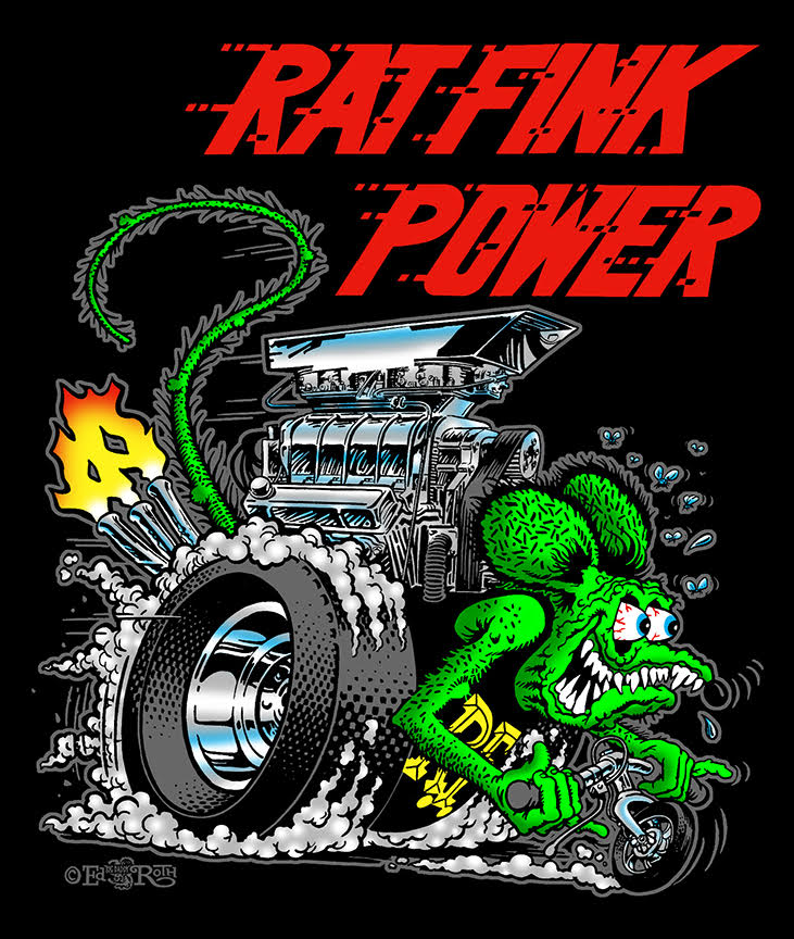 ED ROTH RAT FINK ORIGINAL RAT FINK POWER BLACK STYLE 20 – Porzelack ...